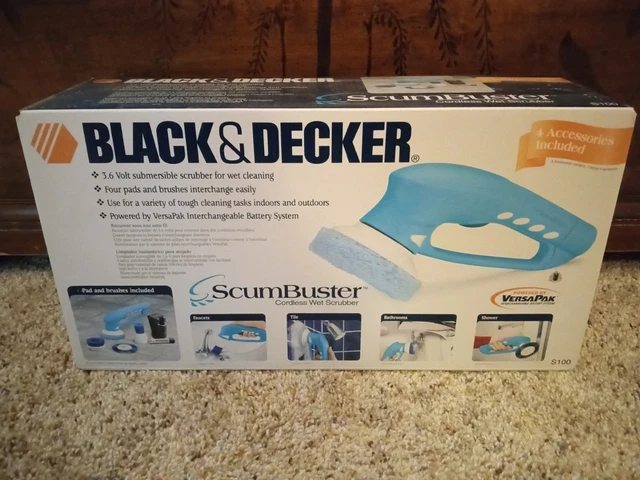 BLACK & DECKER Scum Buster Cordless Wet Scrubber New Unopened 3.6 Volt ...