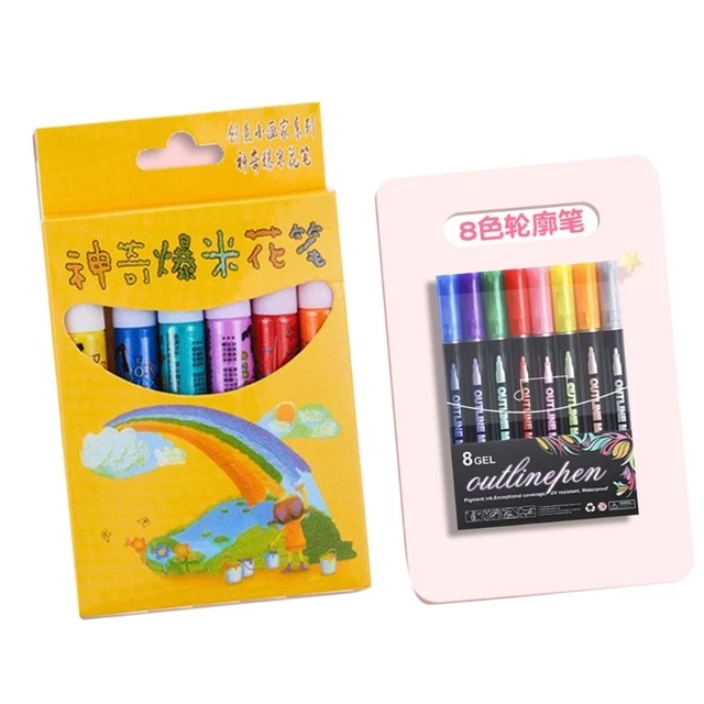 FOAM DRAWING PEN Popcorn Printing Pen For Kids Card Making Art Craft ...