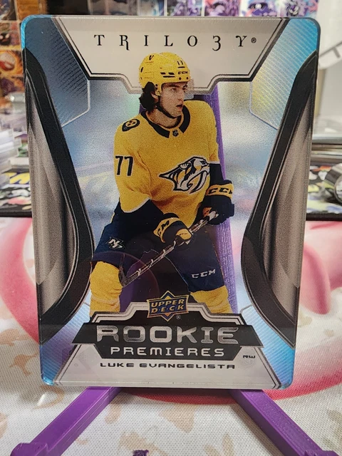 LUKE EVANGELISTA 2023/24 Upper Deck Trilogy recrue Premières Plexi #RP ...