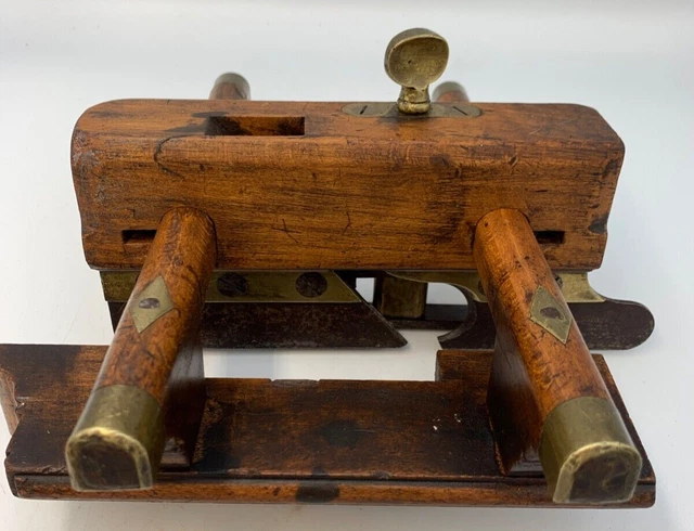 ANTIQUE WOODEN PLANE 1917 Glasgow Plough Plow Plane Lots of Names ...