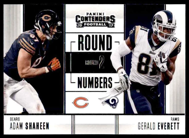 2017 PANINI CONTDERS Numéros Ronds Adam Shaheen Gerald Everett Rc #Rn-9 ...