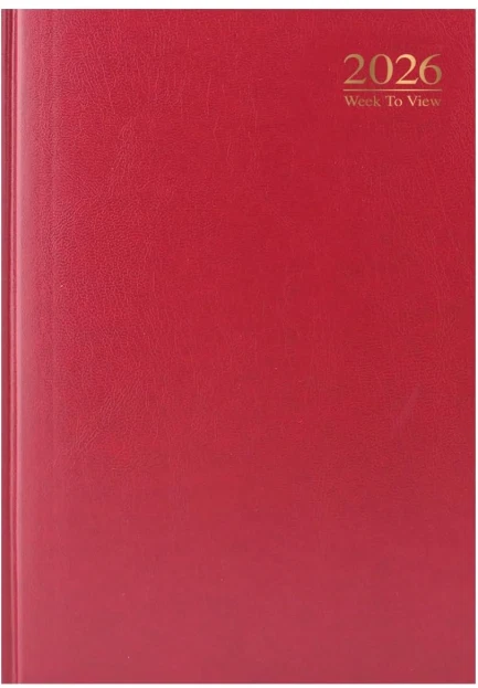 2026 A5 WEEK To View Diary Full Year Planner Organiser Hardback Case ...