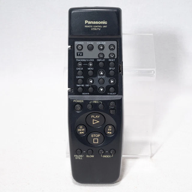 PANASONIC VEQ1576 TV VTR VCR VHS Remote Control - Genuine - Working ...