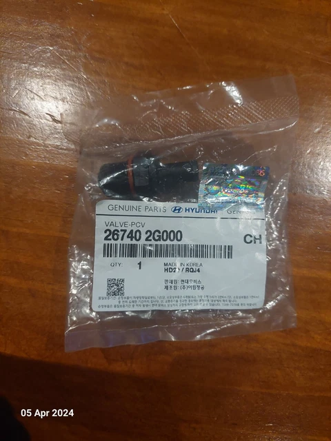 GENUINE HYUNDAI PCV Valve Part No 26740 2G000 $20.00 - PicClick AU
