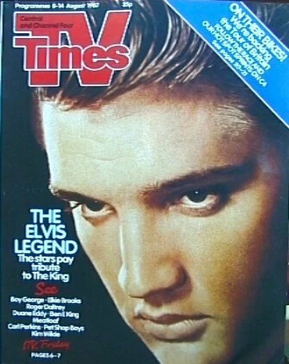 TV TIMES ELVIS Presley Brookside Oliver Tobias The Adventurer Brookside ...