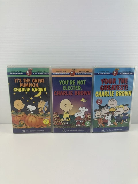 CHARLIE BROWN AND Snoopy VHS Tapes Bundle x3 Volume 2 3 5 Rare Vintage ...
