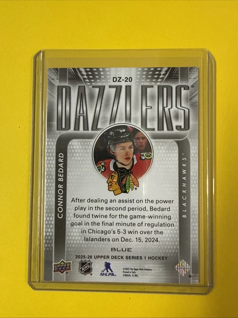 CONNOR BEDARD 2025/26 UD Blue Dazzlers Card $8.00 - PicClick CA