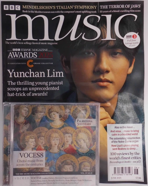 BBC MUSIC MAGAZINE June 2025 Awards Issue + Yunchan Lin & VOCES8 CD £12 ...
