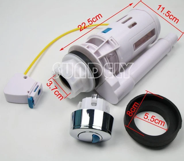 CISTERN TOILET PUSH Button Valve Dual Flush Syphon Bottom Entry £17.33 ...