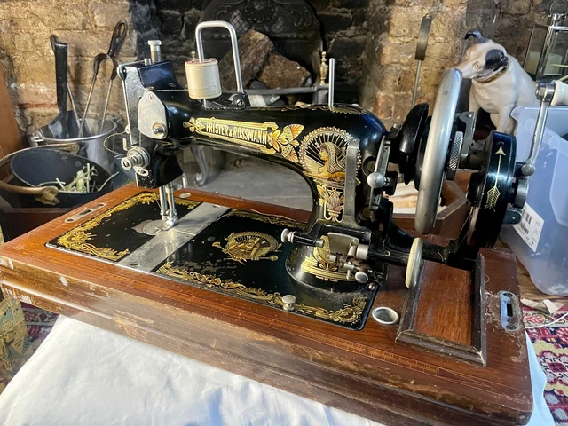 ANTIQUE FRISTER & Rossmann Type E Sewing Machine – Victorian Hand Crank ...