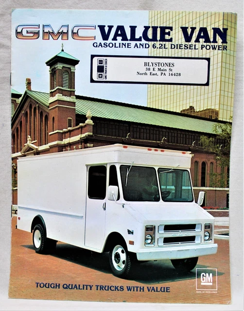 GMC VALUE VAN Advertising Sales Brochure Guide 1983 Vintage Gm ...
