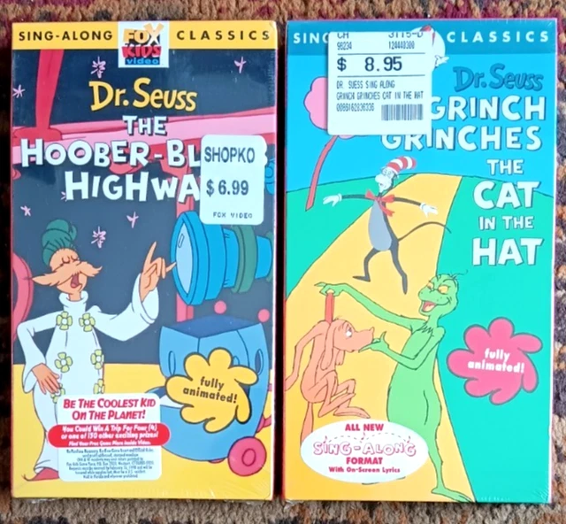 2 DR. SEUSS Sing-Along Classics: The Hoober-Bloob Highway (VHS, 1994 ...