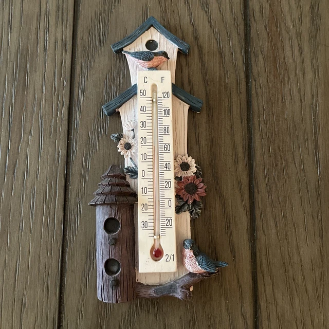 VINTAGE 7.5& BIRD House Acu-rite Precision Temperature Chaney ...