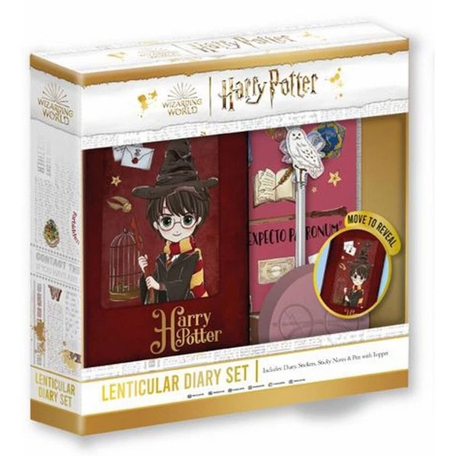 HARRY POTTER KIDS Lenticular Journal Set with Stickers Pen & Topper £11 ...
