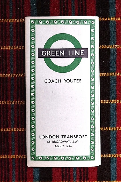 LONDON TRANSPORT GREEN LINE COACH MAP October 1960 Print code 1060 ...