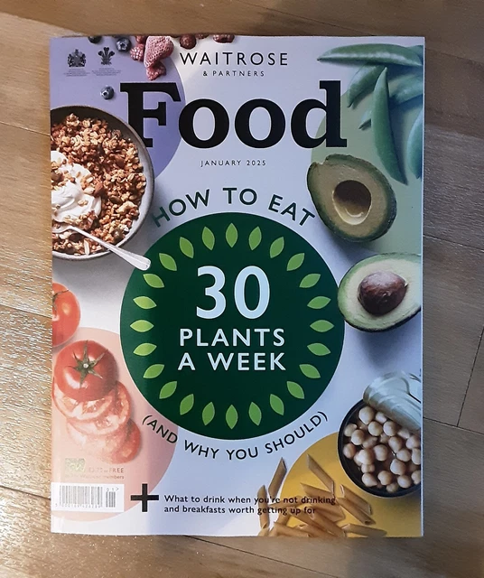 WAITROSE FOOD MAGAZINE January 2025 - 30 Plants A Week £1.75 - PicClick UK