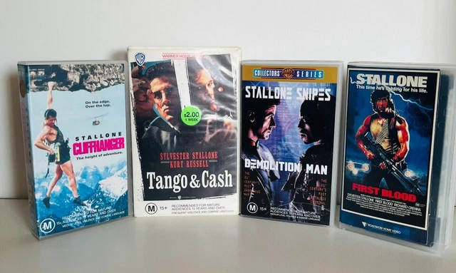 SYLVESTER STALLONE VHS Pack: Cliffhanger,Tango & Cash,Demolition Man ...