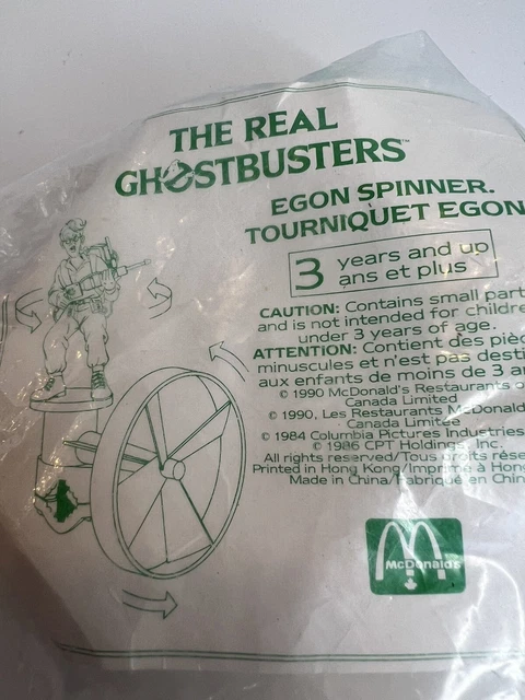 VINTAGE 1990 MCDONALDS The Real Ghostbusters Happy Meal Toy SEALED Egon ...