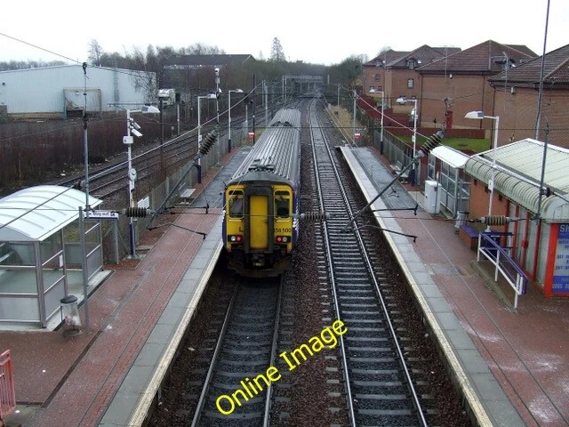PHOTO 6X4 WHIFFLET railway station Coatbridge The Class 156 train ...