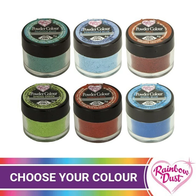 RAINBOW DUST EDIBLE Cake Decorating Powder Colours food Matt Dusting ...