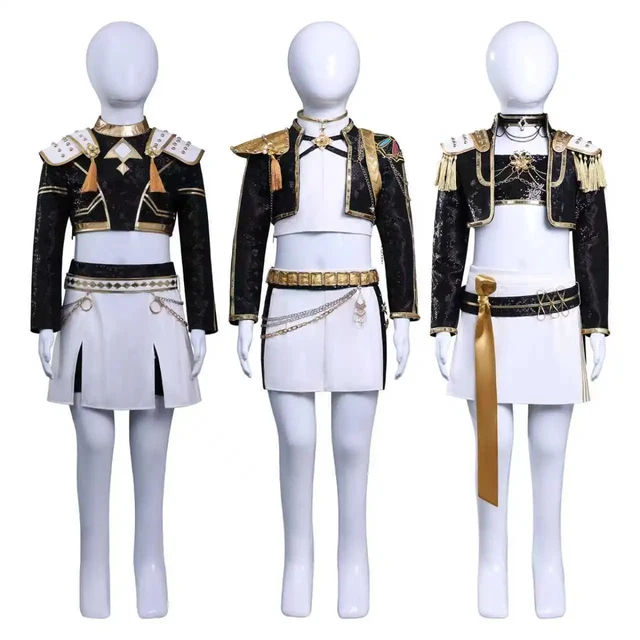 KIDS GOLDEN COSTUME KPop Demon Hunters Huntrix Rumi Zoey Mira Cosplay Costume £76.79 - PicClick UK