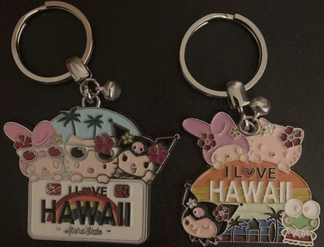 🔥 HELLO KITTY And Friends 🔥 I Love Hawaii Keychains X2 Sanrio ABC Store ...