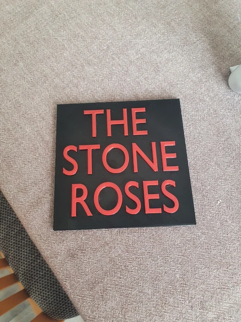 THE STONE ROSES logo sign 3D Printed plague shelf & desk wall art £5.97 ...