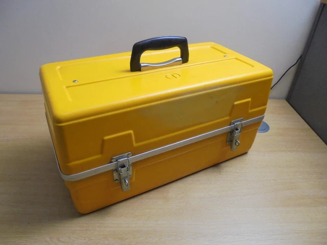VINTAGE BRITISH TELECOM Engineers Cantilever Yellow Toolbox £28.00 ...