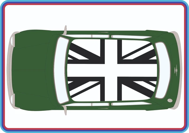 CLASSIC MINI UNION Jack flag Roof graphics stickers decals Cooper £40. ...