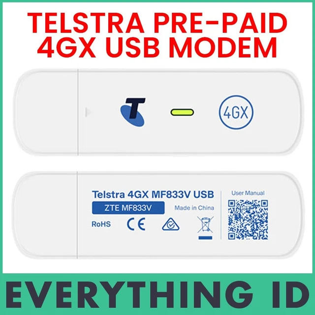 TELSTRA MF833V 4G 4Gx Usb Modem Hotspot Broadband Dongle Replaces E8372 ...