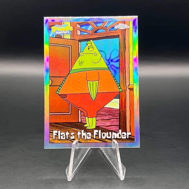 2025 TOPPS CHROME SpongeBob #32 Flats the Flounder Refractor £9.01 ...