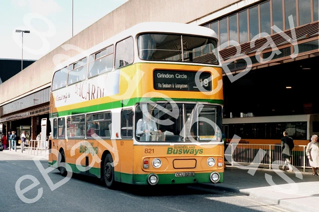 BUS NEGATIVE & Copyright BUSWAYS OCU 821R [821] Sunderland 24-03-93 £3. ...