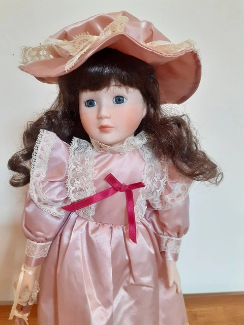 PORCELAIN DOLL THE Classique Collection 'Natasha' 17" In Pink & White ...