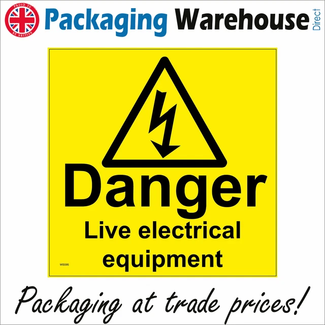 WS595 DANGER LIVE Electrical Equipment Sign Power Cables Pylons ...