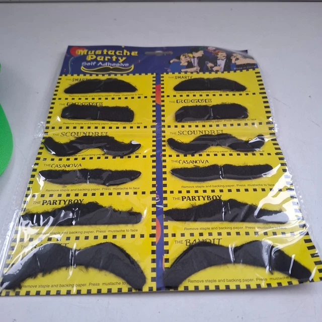 SUPER MARIO BROS Cosplay Party Hat Set - Luigi & 12 Moustache £7.99 ...