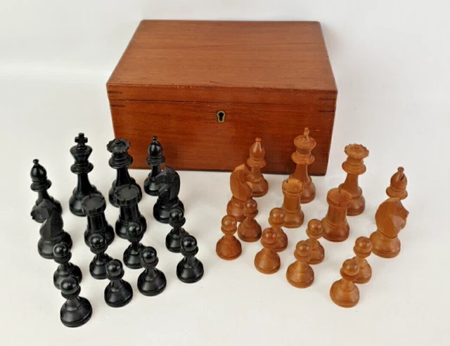 VICTORIAN STAUNTON CHESS Set Box c.1900 Jaques & Sons + Lardy Design ...