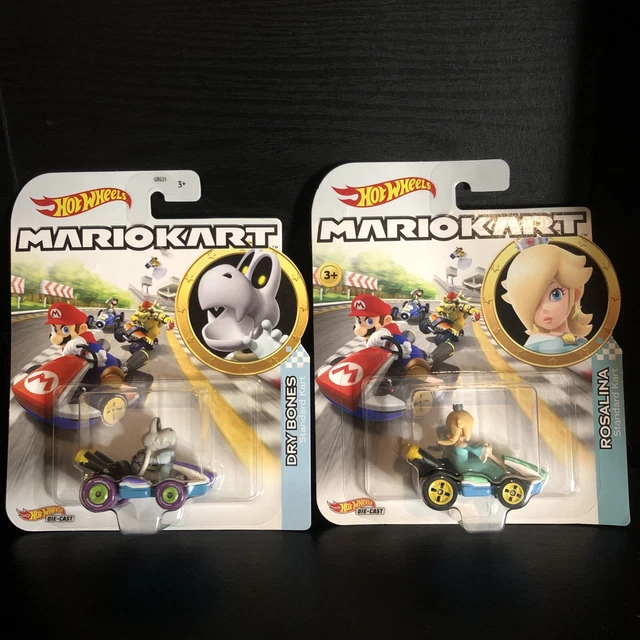 Mattel Hot Wheels Super Mario Kart Rosalina And Dry Bones Wave 1 Standard Kart Htf £10232