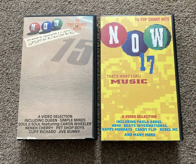 NOW THAT'S WHAT I Call Music 15 & 17 VHS Tapes £8.00 - PicClick UK