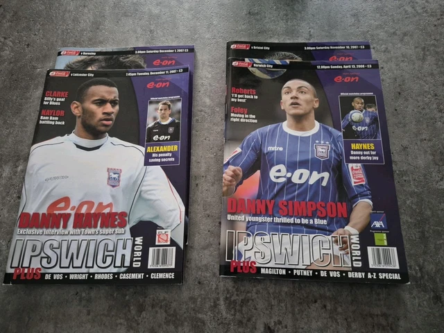 IPSWICH TOWN HOME Programmes Season 2007/2008 X 4 £1.16 - PicClick UK