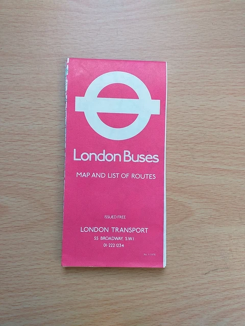 LONDON BUSES MAP and routes. No.1 1975 £1.99 - PicClick UK