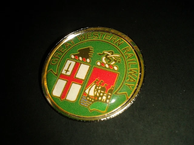 GWR RAILWAY TRAINS Badge Coat Of Arms Great Western Railway Lapel Pin ...