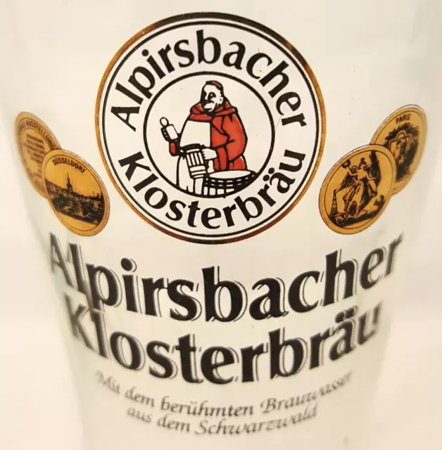 ALPIRSBACHER KLOSTERBRAU CLEAR Glass Boot Stein VERY RARE Beer ... ALPIRSBACHER KLOSTERBRAU CLEAR Glass Boot Stein VERY RARE Beer ...