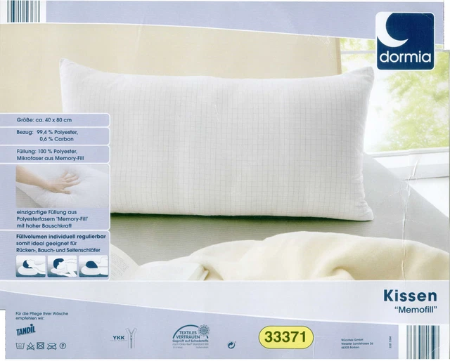 DORMIA KISSEN &MEMOFILL& Aldi Süd, 40 x 80 cm EUR 15,00 - PicClick DE