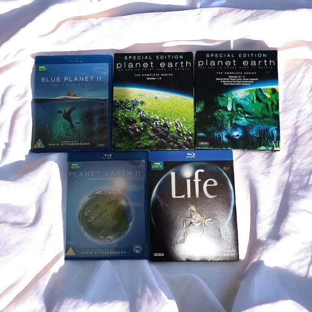 BUNDLE OF BBC David Attenborough Blu-rays planet earth, life, blue planet EUR 4,66 - PicClick IT