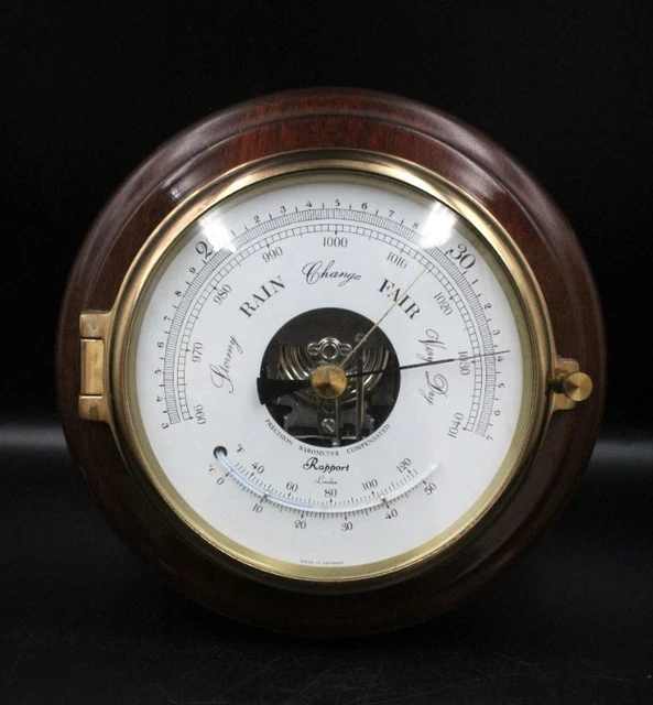 VTG RAPPORT GERMAN Made Round Precision Compensated BAROMETER 21cm ...