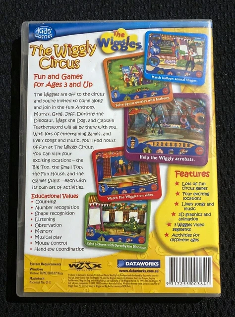 THE WIGGLES: THE Wiggly Circus RARE 1999 Educational PC / Mac Game ...