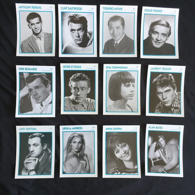 LOT 12 FICHES PORTRAIT DE STARS Années 1965 L'ENCYCLOPEDIE CINEMA ...