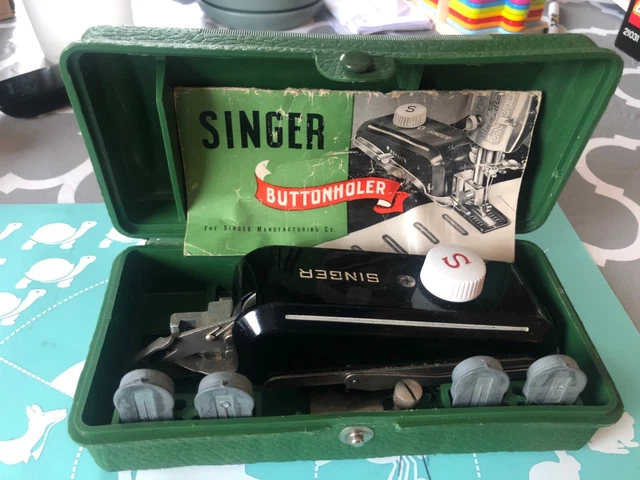 SINGER SEWING MACHINE Button Hole Attachment VINTAGE Hand Held with ...