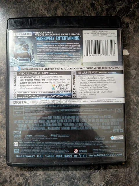X-MEN: APOCALYPSE 4K Ultra Hd [Blu-ray] £17.93 - PicClick UK