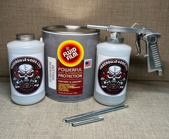 GALLON FLUID FILM Amber, Standard Undercoating Gun, and 2 White Quart ...